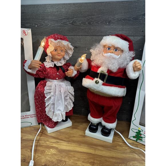 Trimmings Etc. | Holiday | Vintage Animated 2 Santa Mrs Claus Christmas ...